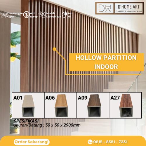 Jual PVC Hollow Tiang Kisi-Kisi Partisi Ukuran 5cmx5cm / Sekat Ruang ...