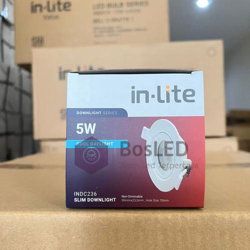 Jual Lampu InLite Spotlight Slim Led 5W 5Watt INDC236 - Putih 6500K ...