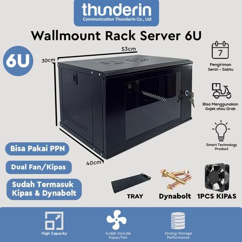 Promo Wallmount Rack Server 6U. Rack Server Ukuran 6U - Free 1 Fan ...