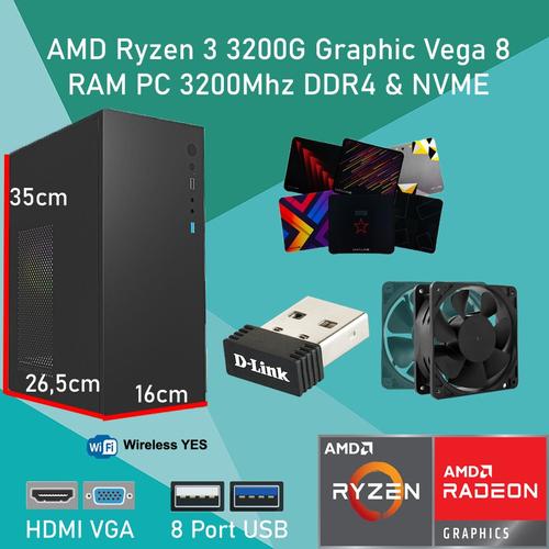 Promo PC Komputer AMD Ryzen 3 3200G RAM 16GB SSD 512GB For Office ...