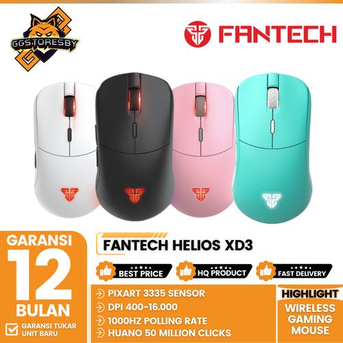Jual FANTECH HELIOS XD3 RGB Wireless Gaming Mouse - WHITE - Kota ...