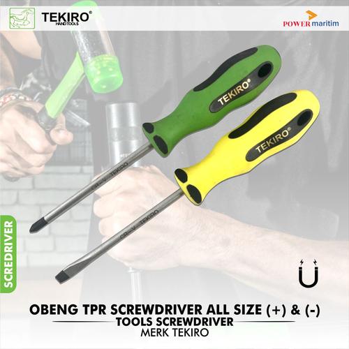 Jual Obeng TPR Plus Minus Merk Tekiro Screwdriver TPR Tersedia Semua Ukuran - SD-TR0882 ...
