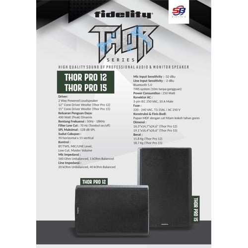 Jual SPEAKER FIDELITY THOR PRO 12 GARANSI RESMI - Jakarta Barat - 98 jaya elektronik_NEW | Tokopedia