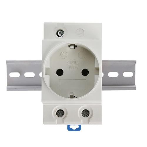 Jual Din Rail Stop Kontak Power Socket 16A 250V AC 35Mm Mount Konektor ...