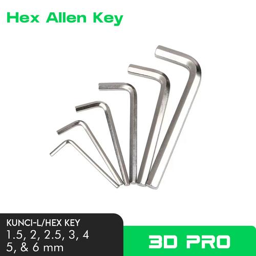 Jual Kunci L Hex Allen Key Hexagonal eceran Ukuran 4 5 6 mm Metric ...
