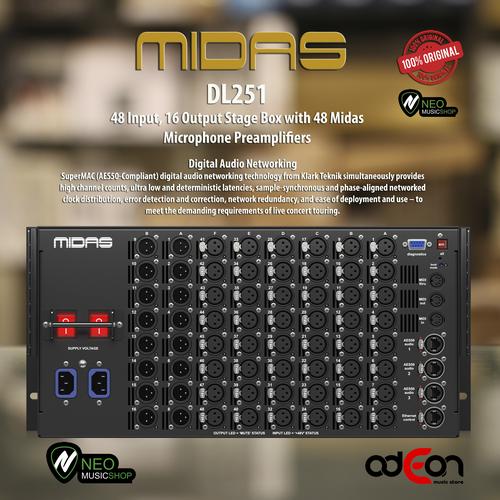 Jual MIDAS DL251 DL 251 48 Input 16 Output Stage Box with 48 Midas Microphone Preamplifiers ...