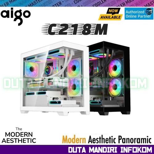 Promo Aigo C218M - Modern Aesthetic Panoramic Tempered Glass Mini Tower ...