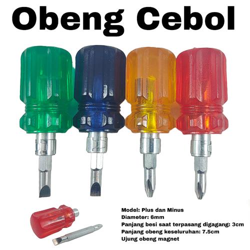 Jual Obeng Cebol Bolak Balik Diameter 6mm Plus Minus Mini - tanpa ...