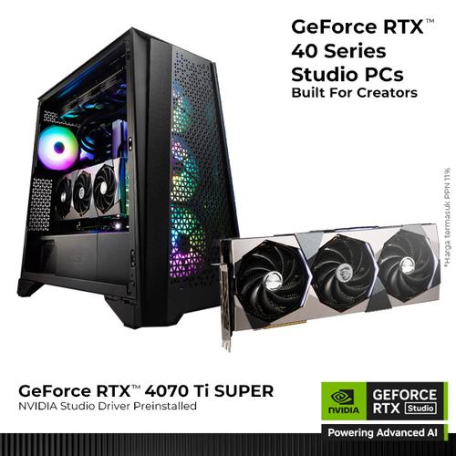 Promo PC GeForce RTX Studio Myth MSI MEG GeForce RTX 4070 Ti SUPER - i7 ...