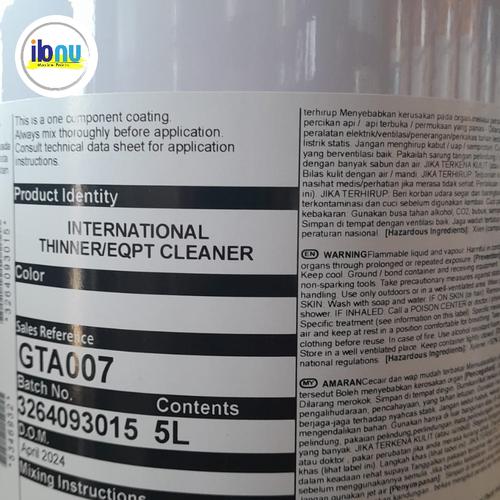 Jual thiner internasional GTA 007 5 Liter - Jakarta Utara - Ibnu cat ...