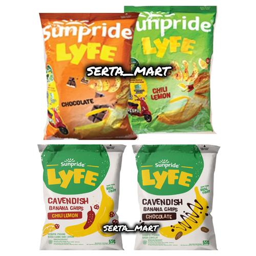 Jual Sunpride Lyfe Cavendish Banana Chips Chocolate / Chili Lemon 55gr ...
