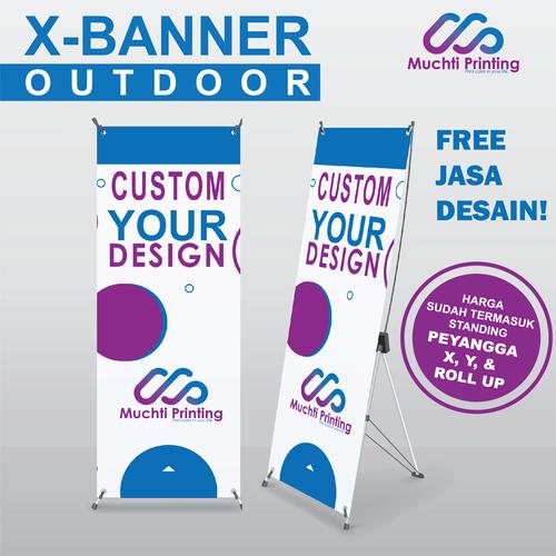 Jual Print X Banner / Stand Banner + Rangka (Tripod) Bahan Flexy ...