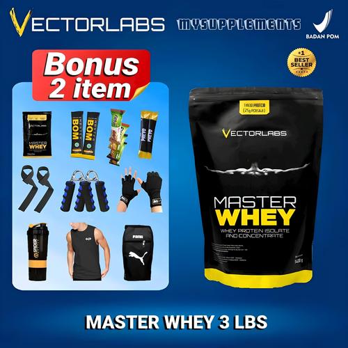 Jual Vectorlabs Master Whey Protein 3lbs 43 Serving Susu Fitnes - Choco ...