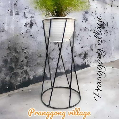 Jual STANDING POT BESI MINIMALIS / DUDUKAN POT MODEL MIRING - Putih ...
