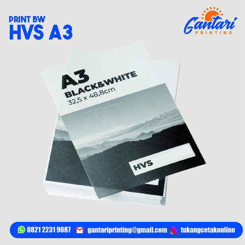 Jual Print Kertas HVS A3 HITAM PUTIH Tinta Laser Hight Quality ...