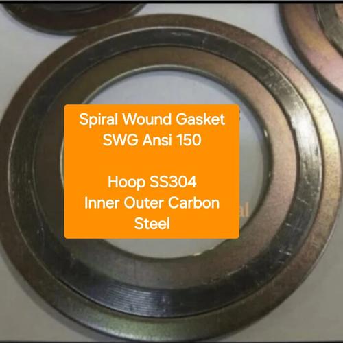Jual 6" SPIRAL WOUND GASKET SWG 6 INCH ANSI CLASS 150 SS304 SS CS ...