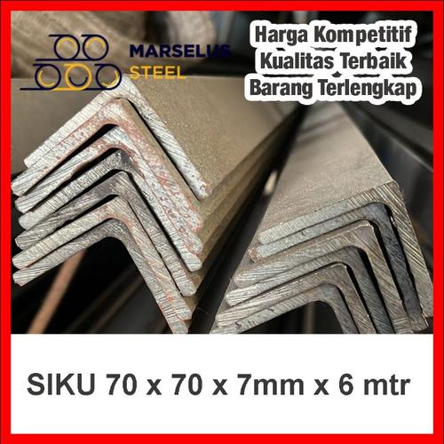 Jual Besi Siku 70 x 70 tebal 7 mm EQ SS400 (Mild Steel) 6 mtr - Jakarta ...