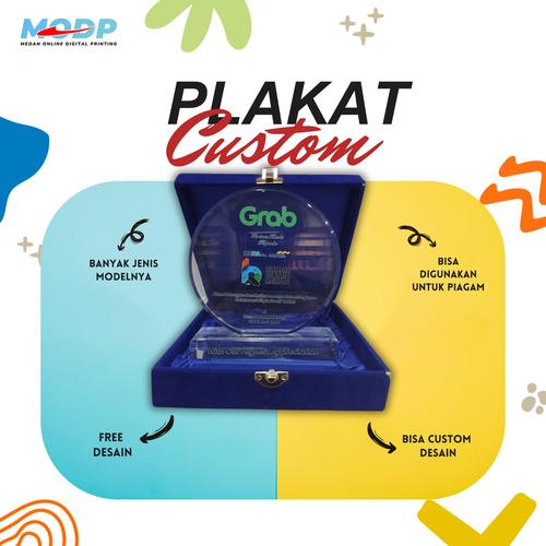 Jual Plakat Akrilik Custom Bulat - Ukuran 17,5 x 10,5cm - Plakat ...