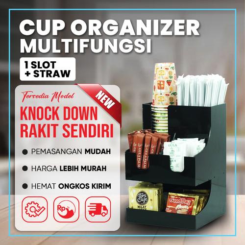 Promo Rak Paper Cup Multifungsi / Paper Cup Organizer 1 with Straw and ...