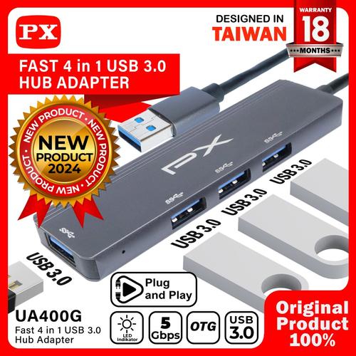 Jual USB Hub Converter USB 3.0 Connector Adaptor Laptop 4 in 1 PX ...