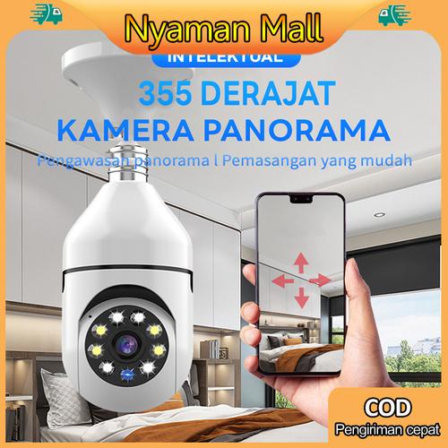 Promo CCTV Lampu V380 Pro Smart WiFi 360 PTZ Kamera CCTV HP Jarak jauh ...