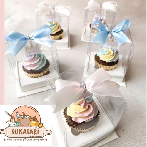 Jual Box mika Cupcake isi 1 Putih White 10pc pack Mica box cake box ...