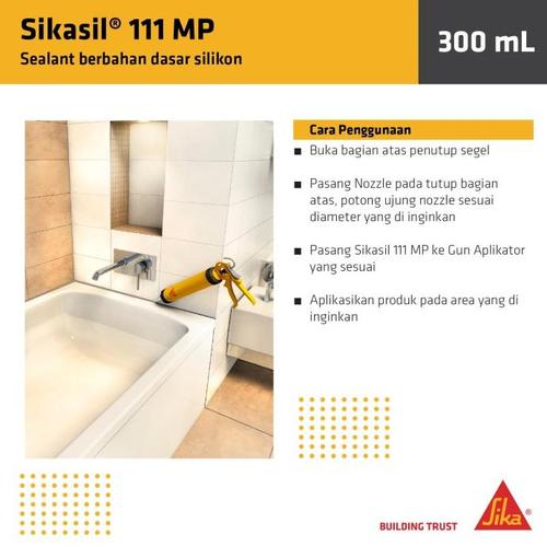 Jual Terlaris Sikasil 111 Multi Purpose Sealant Silicone Lem Kaca Netral - Putih - Jakarta Pusat ...