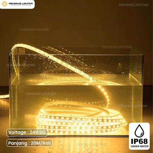 Jual Lampu kolam strip led 24V 20meter IP68 2700K 3000K 4000k cahaya ...