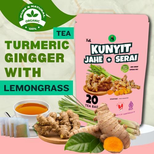 Jual Teh Jahe Kunyit Sereh / rempah rimpang Herbal Berkhasiat Ginger ...