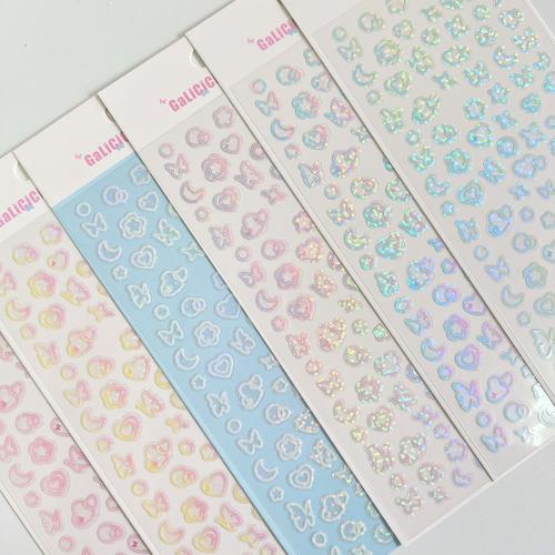 Promo Sticker Seri HOLOGRAM DECORATIVE Stiker Glitter Photocard Hias ...
