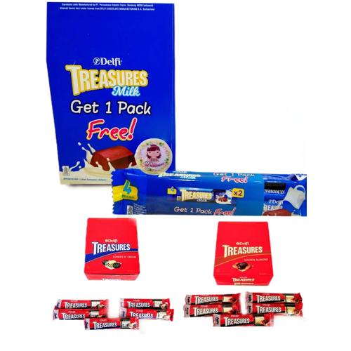Promo 1 Kotak Delfi Treasure Almond Atau Treasure Cookies Isi 24 ...