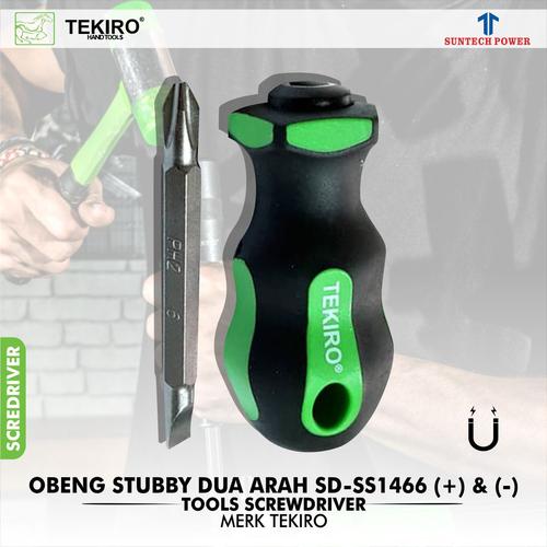 Jual Obeng Stubby Dua Arah Merk Tekiro SD-SS1466 Two Way TPR Stubby ...