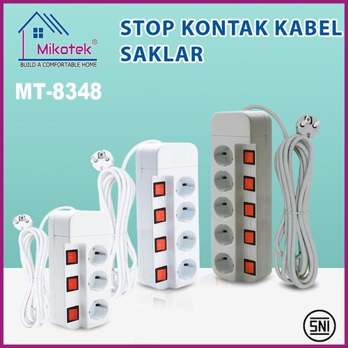 Jual Stop Kontak Kabel Mikotek + Saklar Masing Masing 3 4 5 Lubang ...
