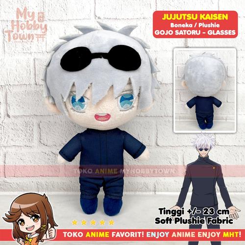 Jual Boneka Anime Jujutsu Kaisen : Gojo Satoru - Glasses Plushie Doll ...