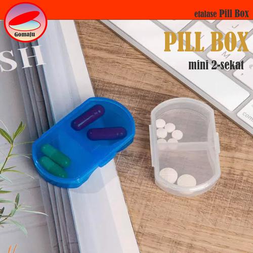 Jual 2-Sekat Daily Mini Pill Box Kotak Obat Harian Tempat Obat Kecil ...