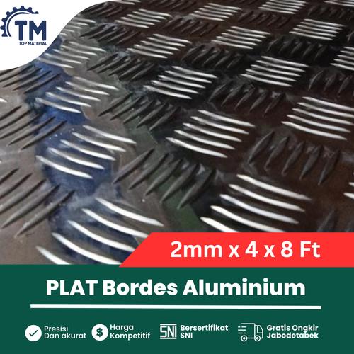 Jual Plat Bordes Aluminium Tebal 2mm x 4 x 8 Feet / 1200 x 2400 mm ...