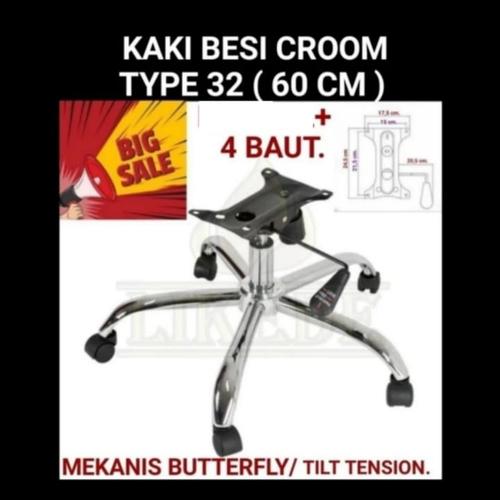Jual Kaki besi chroom kursi kantor, Kaki besi chrome kursi kantor BARU ...