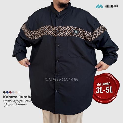 Jual Baju Koko Kobata JUMBO Kemko Kemeja Kurta Lengan Panjang Manset ...