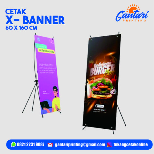 Jual X Banner 60 x 160 cm Albatros Cetak/ Print GLOSSY - DOFF - Jakarta ...