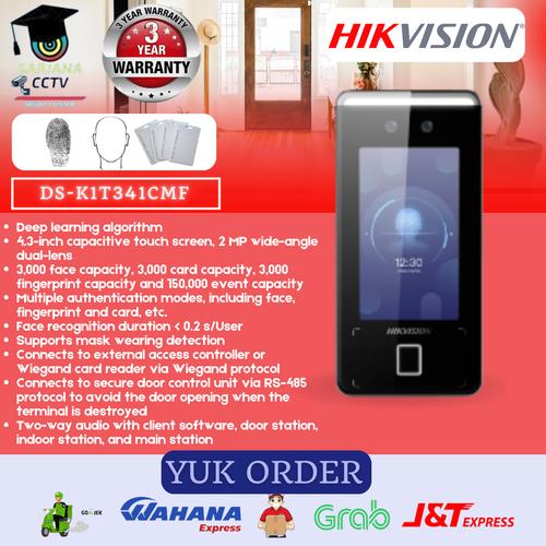 Jual DS-K1T341CMF-HIK Acces Control Face Recognition Terminal Touch ...