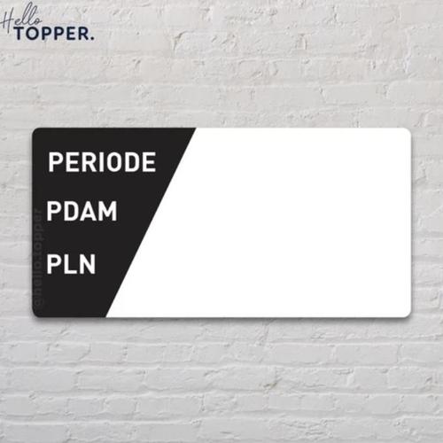 Jual Praktis Papan Akrilik Tulis Pdam Pln Acrylic Sign Board Pencatat ...