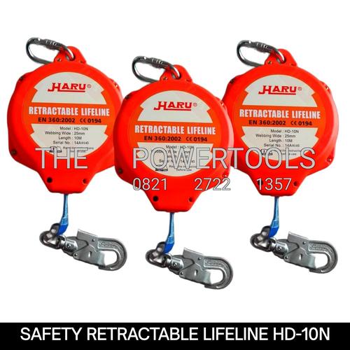 Jual Safety Retractable Lifeline Fall Arrester 10M HARU Model HD-10N ...