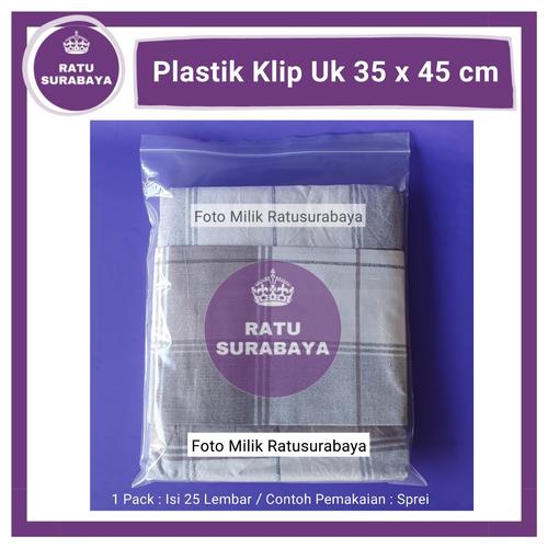 Jual Plastik Klip Zip Lock 35x45 Besar Ziplock Jumbo Clip Zipper Bening ...