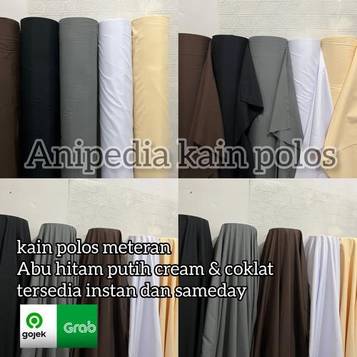 Jual KAIN POLOS HITAM METERAN LEBAR KAIN 240CM KAIN BACKGROUND MIKROSILK 5C - Hitam, 50cm x 2.4m ...