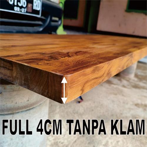 Jual Top table - daun meja fjl jati solid bisa custom ukuran papan kayu ...