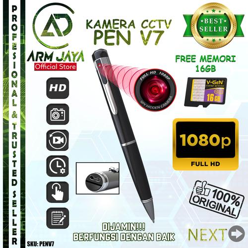 Jual Kamera Mini Pen V7 HD 1080P Memory 16GB Camera Pulpen Pena Siap ...