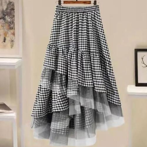 Jual rok unik/rok kotak kotak hitam putih - Jakarta Barat - A*L | Tokopedia