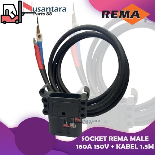 Jual Socket Battery Rema IP 23 DIN 160A Male dengan Kabel 1,5 Meter ...