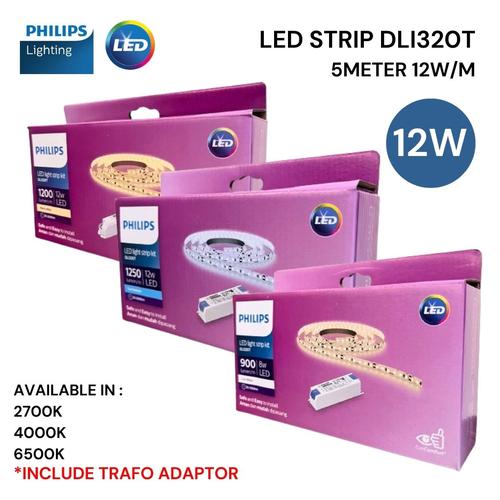 Jual Lampu PHILIPS LED Strip DLI320T 5M 5 Meter 12W 12 Watt 2700K 4000K ...