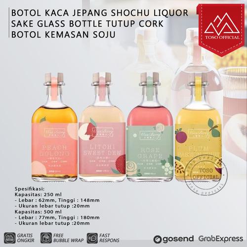 Promo Botol Kaca Jepang Shochu Liquor Sake Glass Bottle Tutup Cork ...